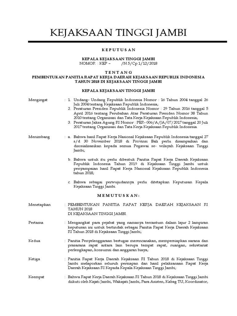 Kep Raker Contoh | PDF
