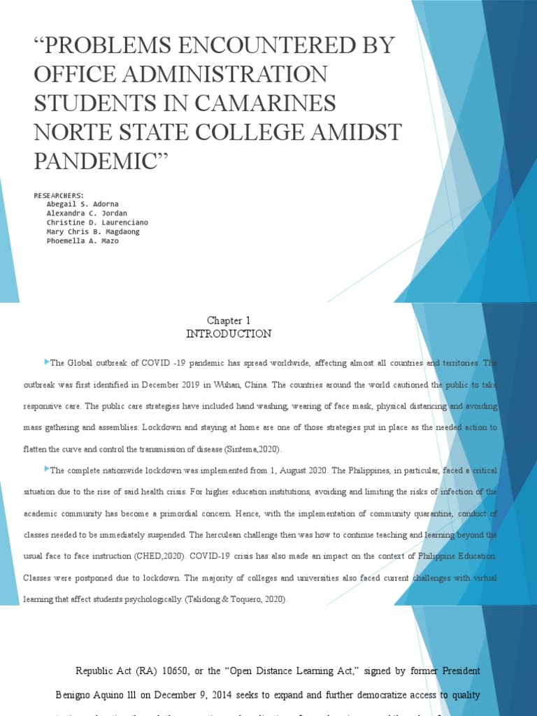 Problem Encountered by Office Administration Students in | PDF ...