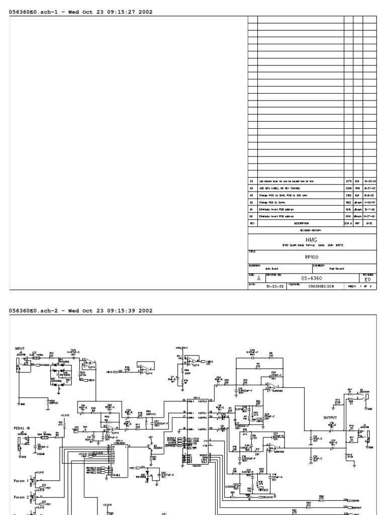 DigiTech RP 100 Schematics | PDF | Computer Engineering | Semiconductors