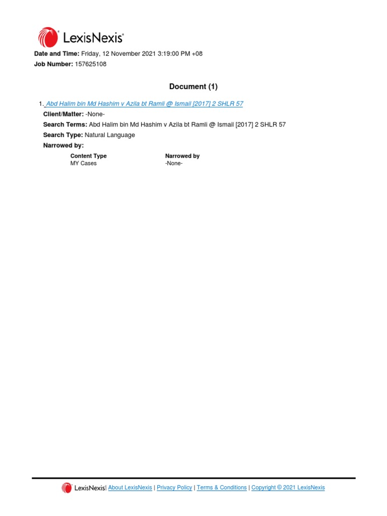 Abd Halim Bin MD Hashim V Azila BT Ramli at Ismail (2017 | PDF