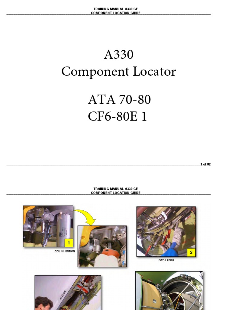 A330 ATA 70 - GE-CF680 E1 Components Location Guide - Redacted | PDF ...