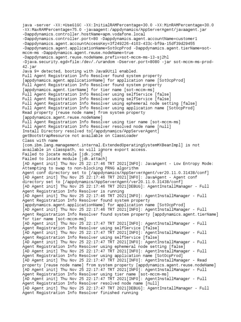 Java AppDynamics Agent Configuration | PDF | Computing | Java Platform