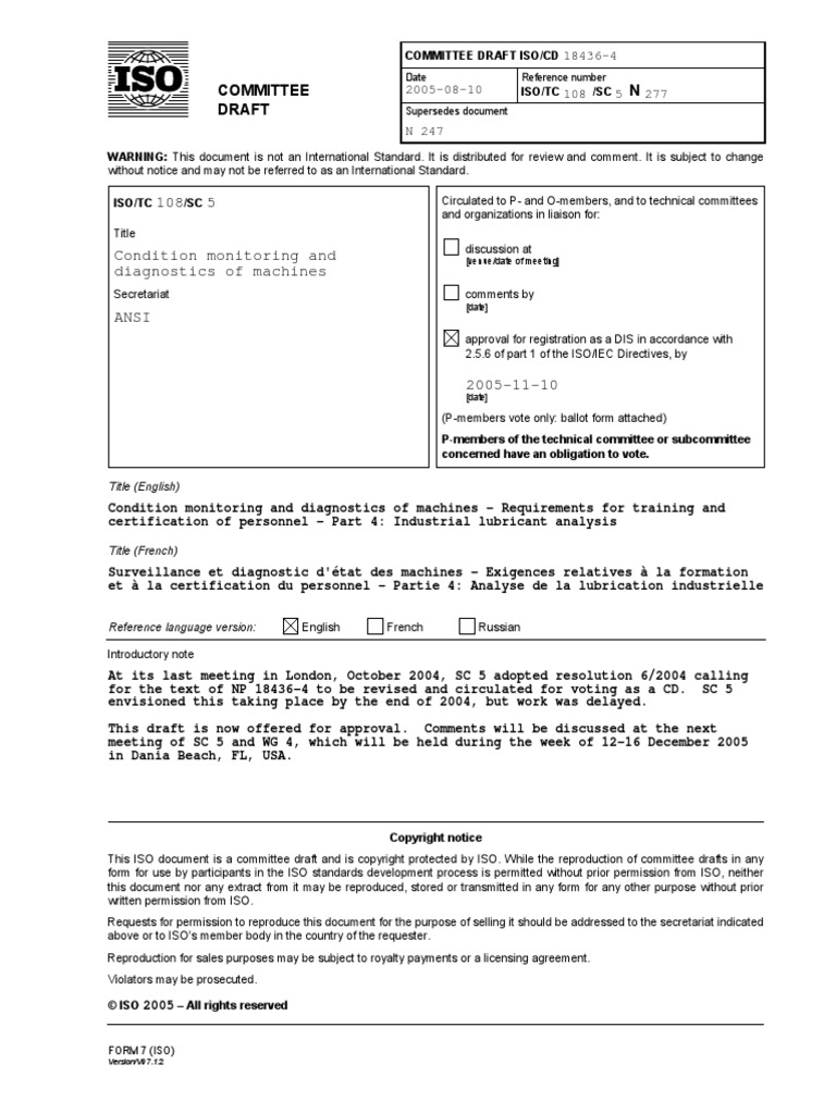 ISO - 18436-4 Industrial Lubricant Analyst | PDF | International ...