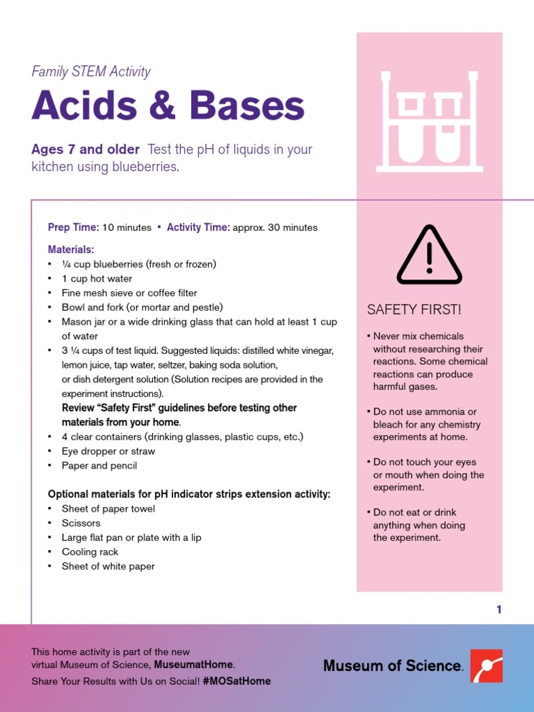 Acids & Bases: Family STEM Activity | PDF | Ph | Acid