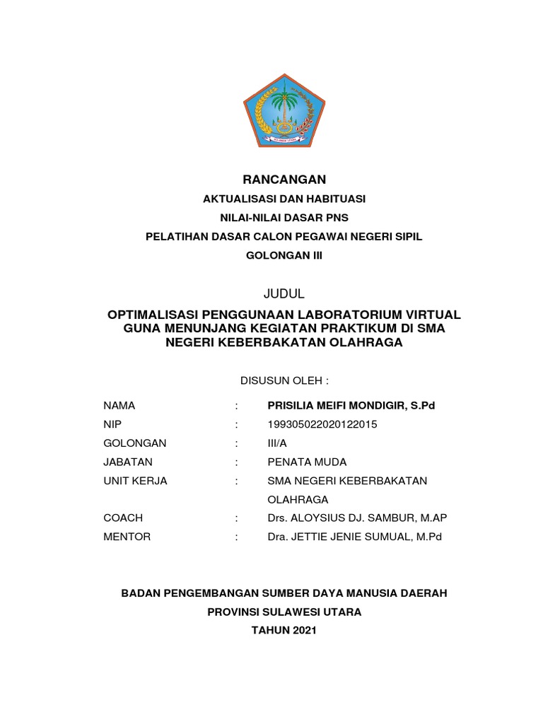 04 Rancangan Aktualisasi Prisilia Mondigir | PDF