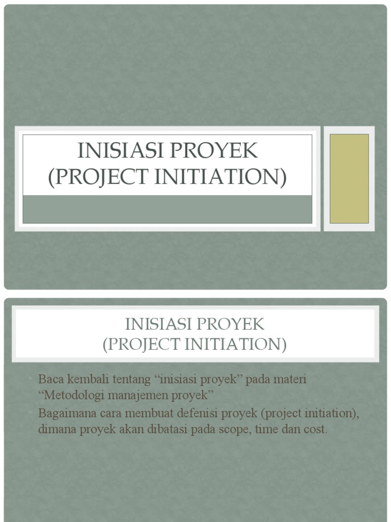 Inisiasi Proyek | PDF