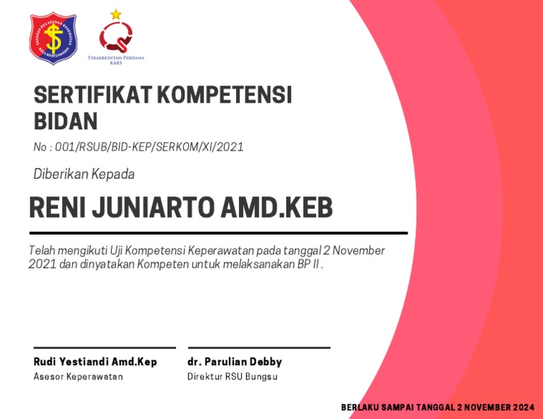 Sertifikat Kompetensi Keperawatan | PDF