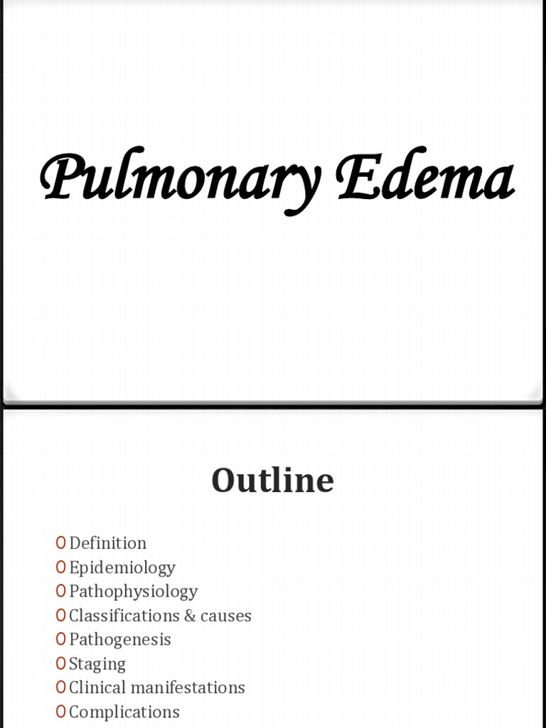 Pulmonary Edema Pdf Lung Edema