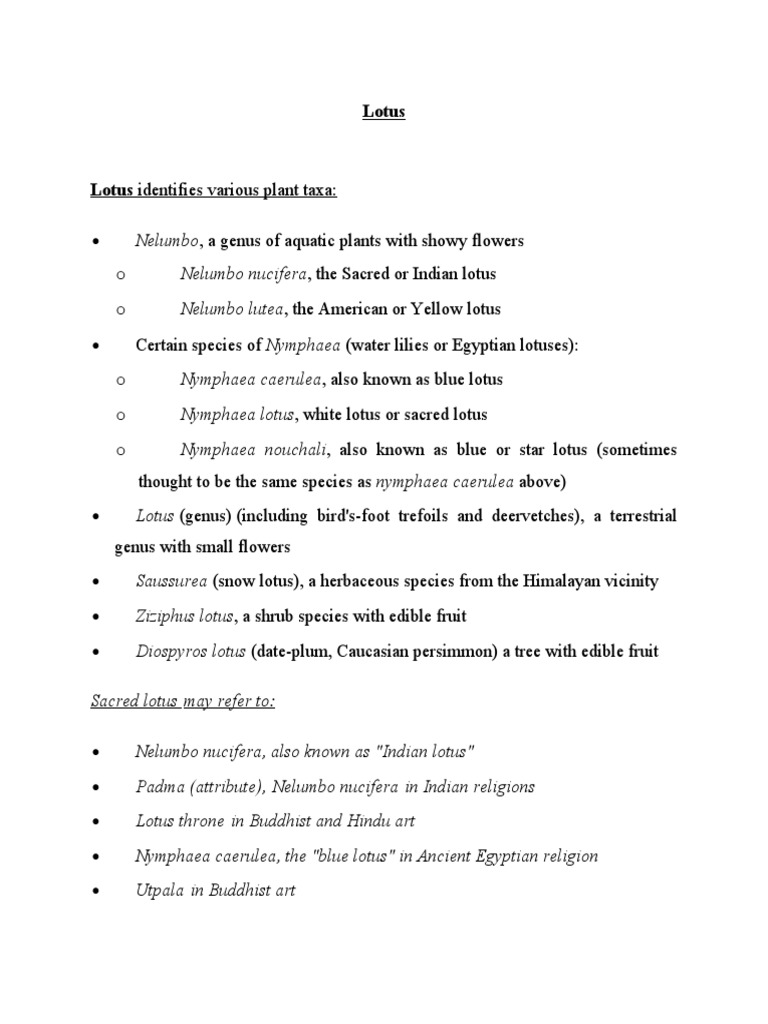 Lotus | PDF