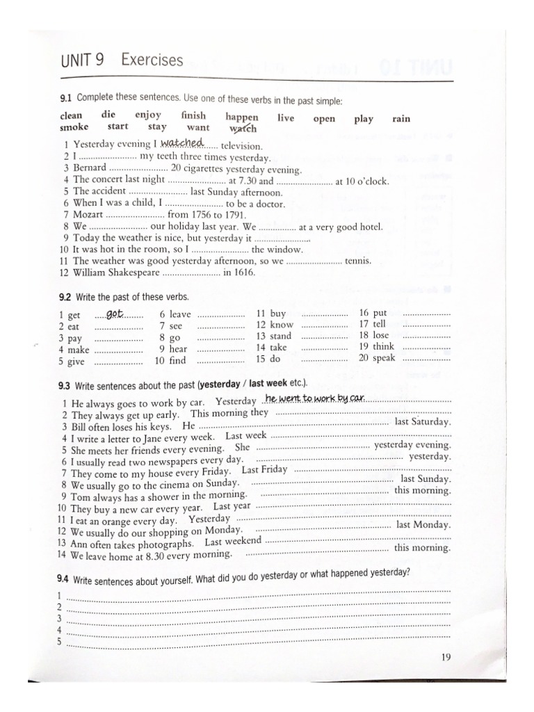 Extra Activities Unit 2 | PDF