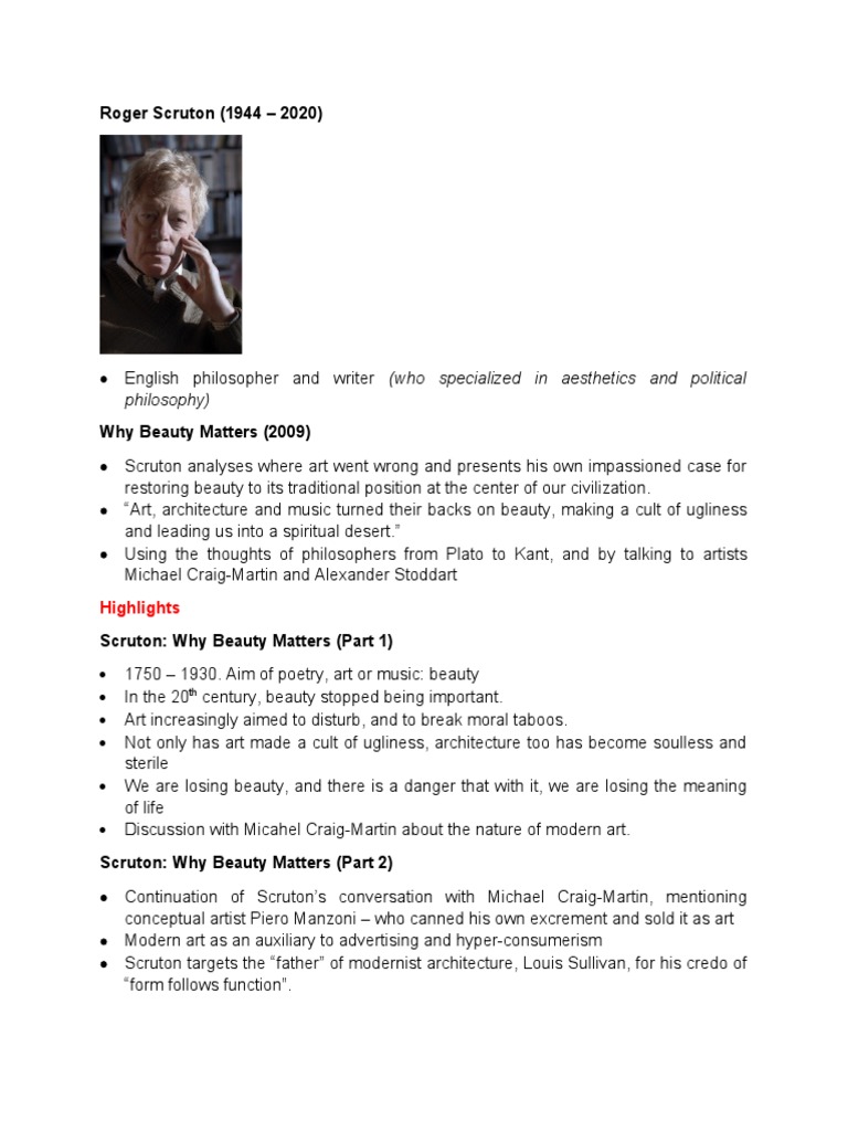 Why Beauty Matters | PDF | Beauty | Aesthetics