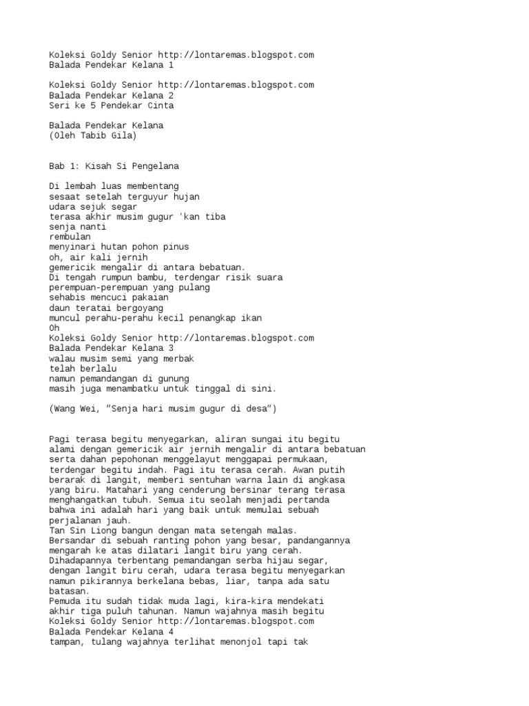 Balada Pendekar Kelana | PDF