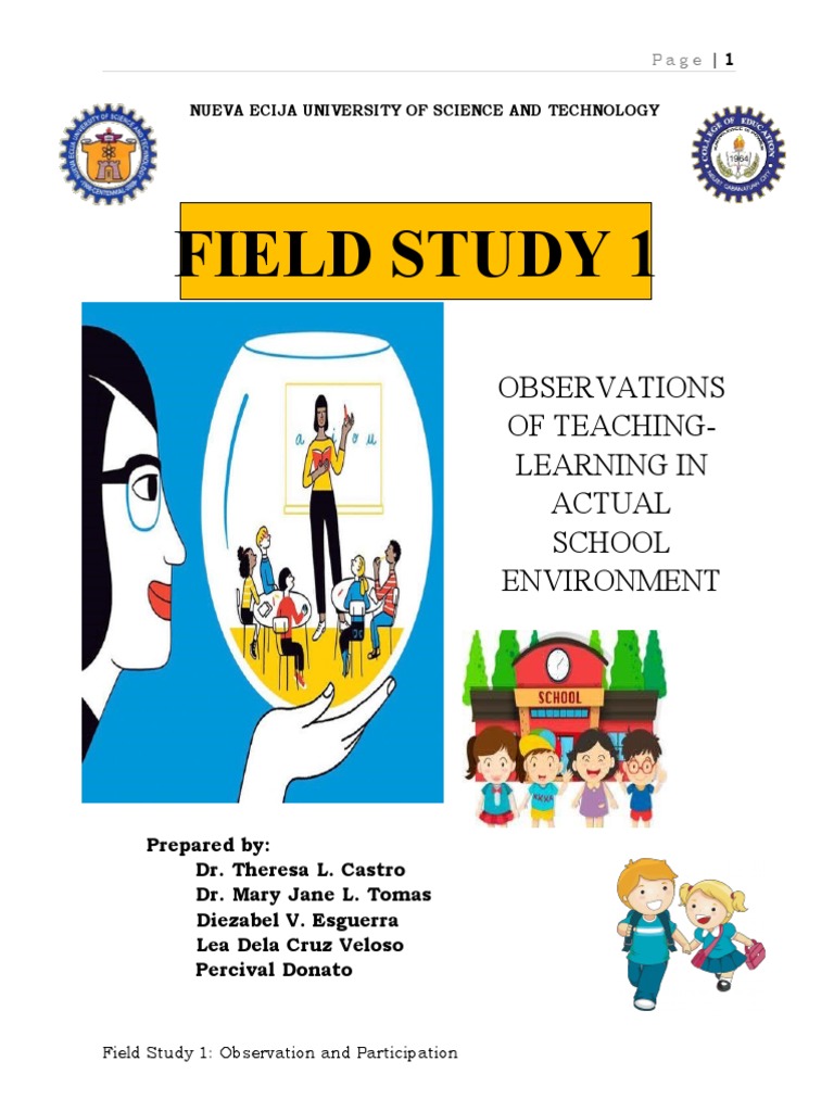 Field Study 1: Observations of Teaching-Learning in Actual School ...