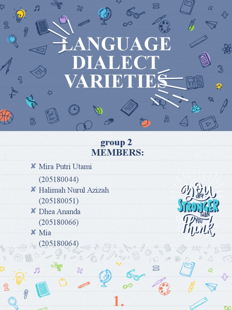 Language, Dialect and Varieties | PDF | English Language | Dialect