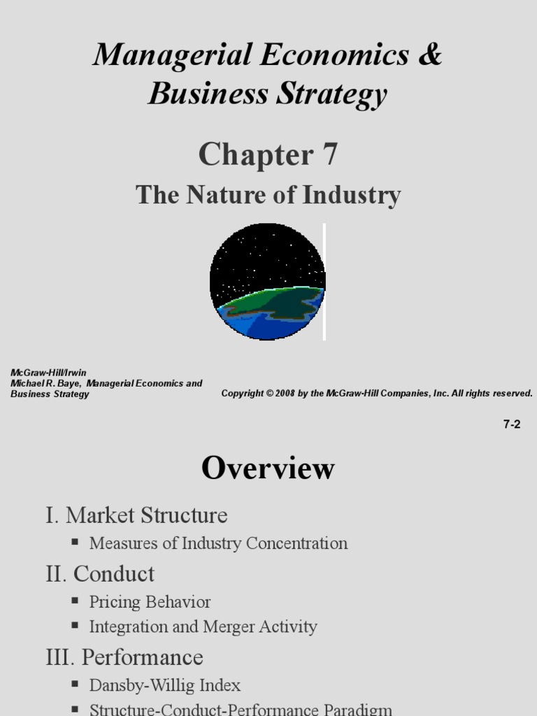 Managerial Economics & Business Strategy: The Nature of Industry | PDF ...