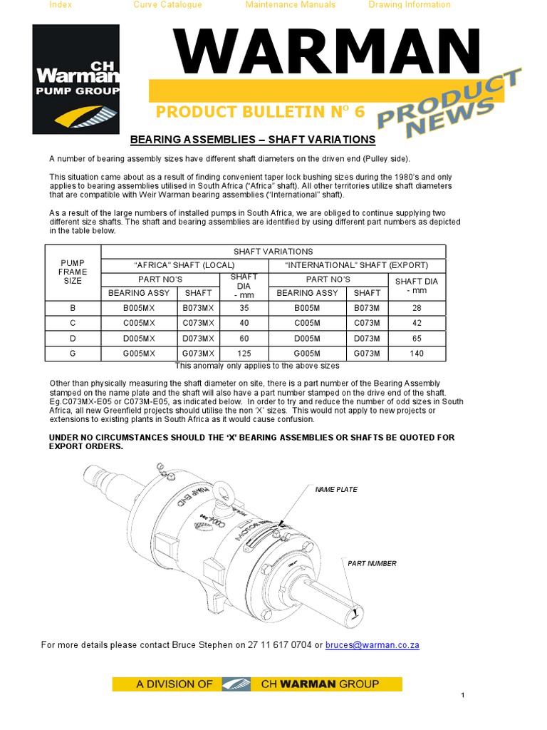 Product Bulletin N 6: Bearing Assemblies - Shaft Variations | PDF ...