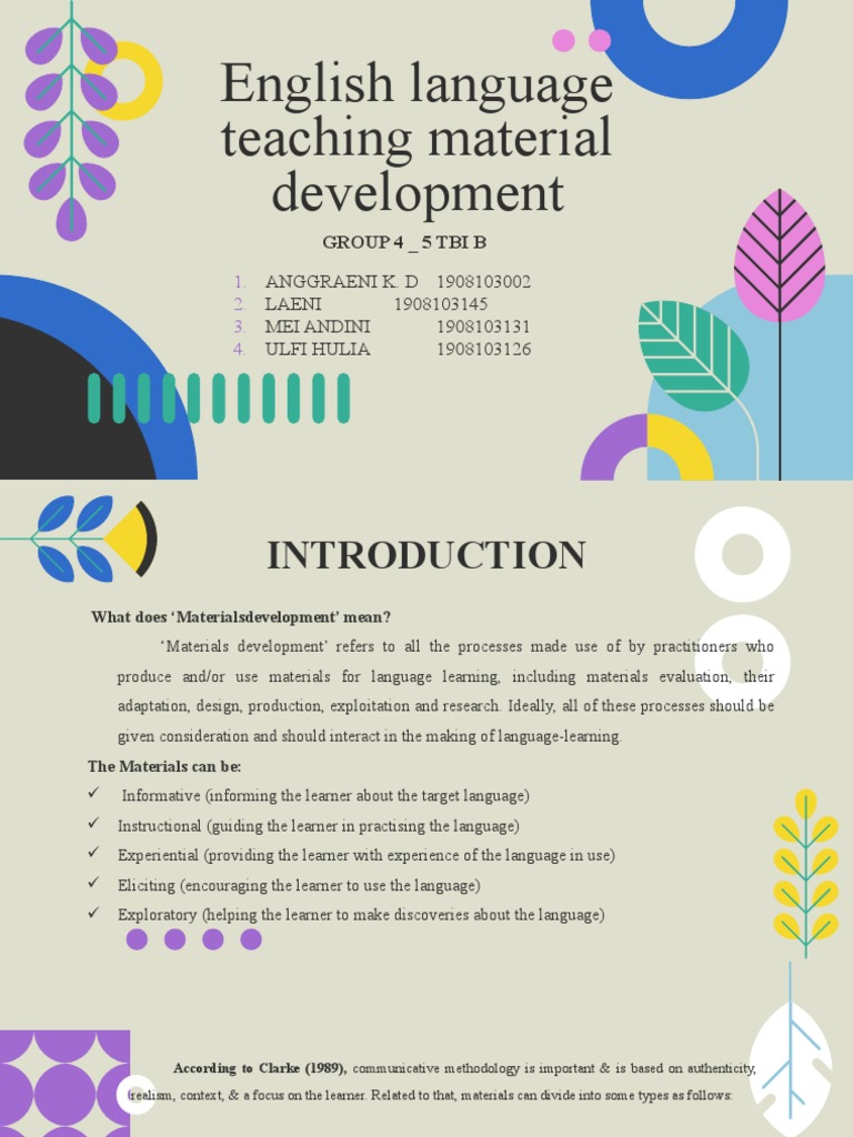 Group 4 - TEFL in Indonesia | PDF | Learning | Reading Comprehension