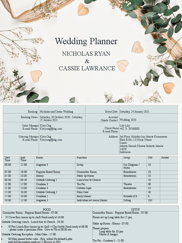Accounting Wedding Planner | PDF | Cooking | Cuisine