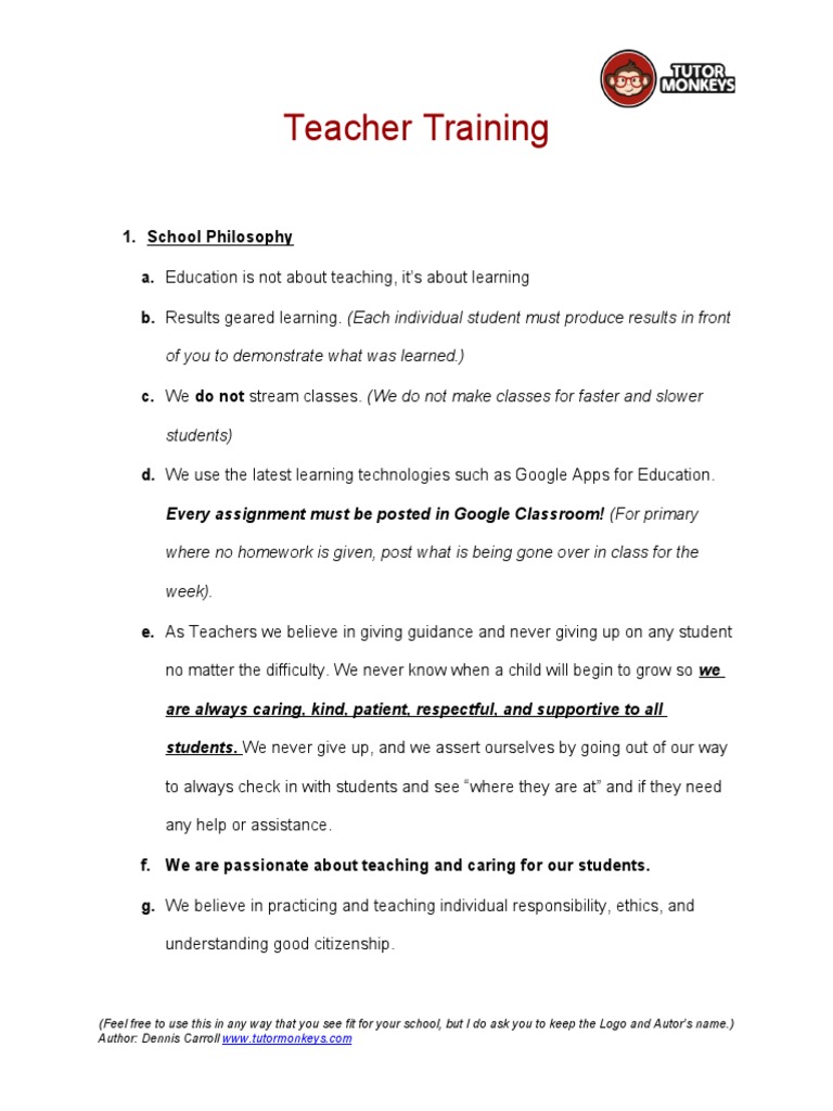 Inclusive Teacher Training Guide | PDF | Rubric (Academic) | Teachers