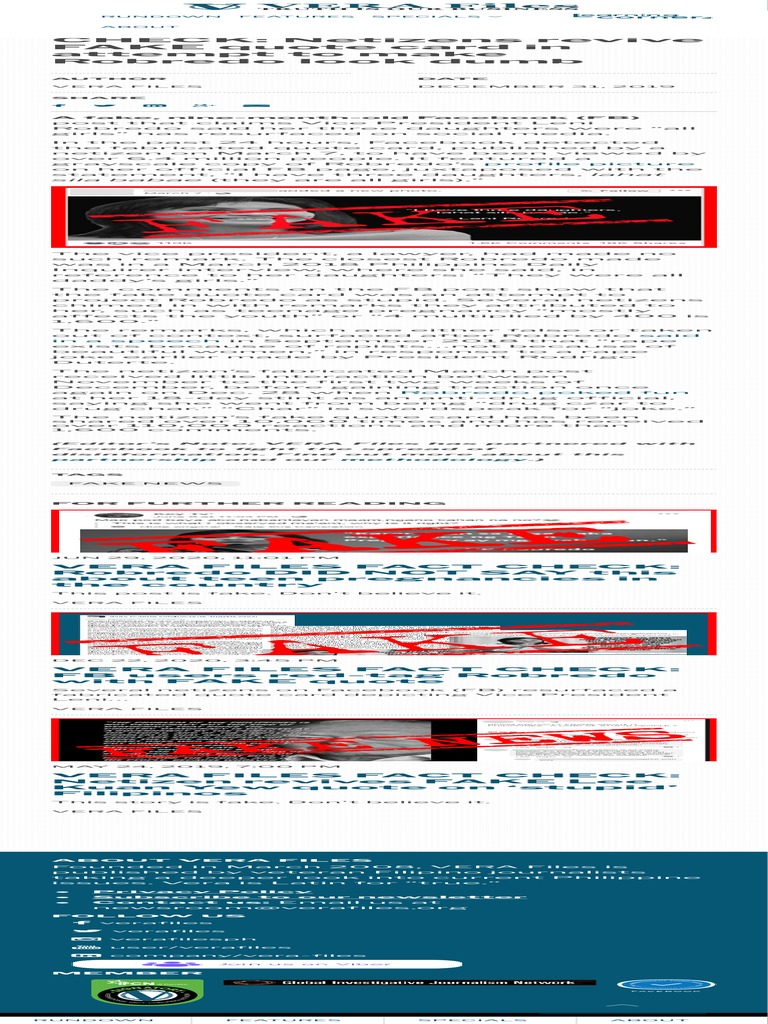 VERA FILES FACT CHECK Netizens Revive FAKE Quote Card in Attempt To ...