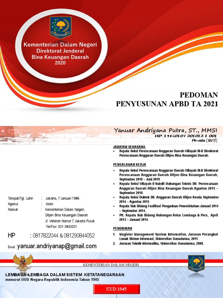 Pedoman Penyusunan APBD 2021 | PDF