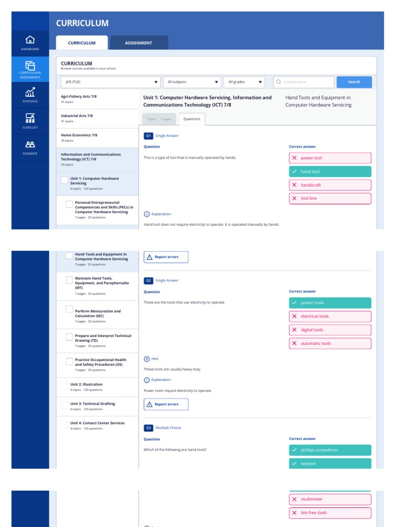 CHS Lesson 2 Questions | PDF | Educational Technology | Curriculum