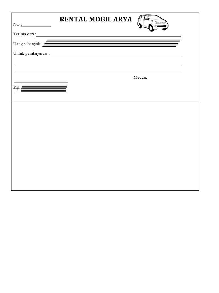 Kwitansi Rental Mobil | PDF
