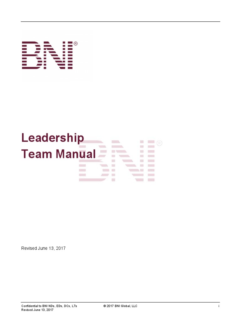 2017 Leadership Team Manual | PDF | Business