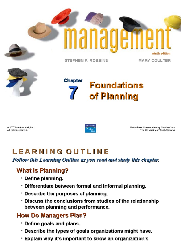 Chapter 7 - Foundations of Planning | PDF | Goal | Economies