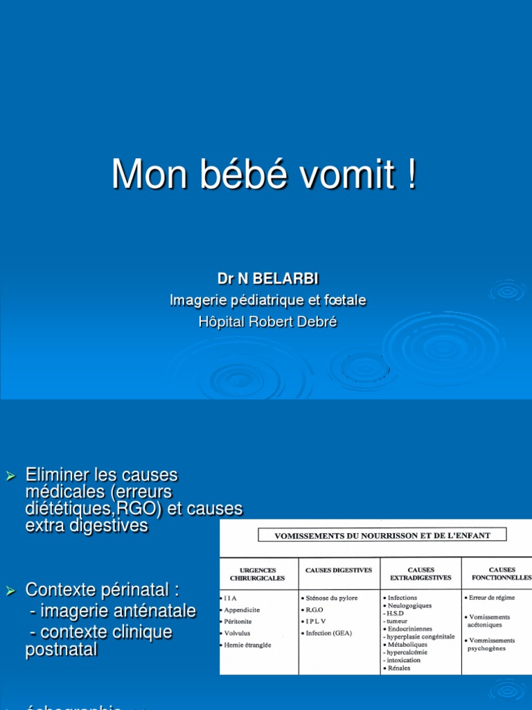 Vomissements bilieux chez le nouveau-né | PDF | Échographie | Estomac