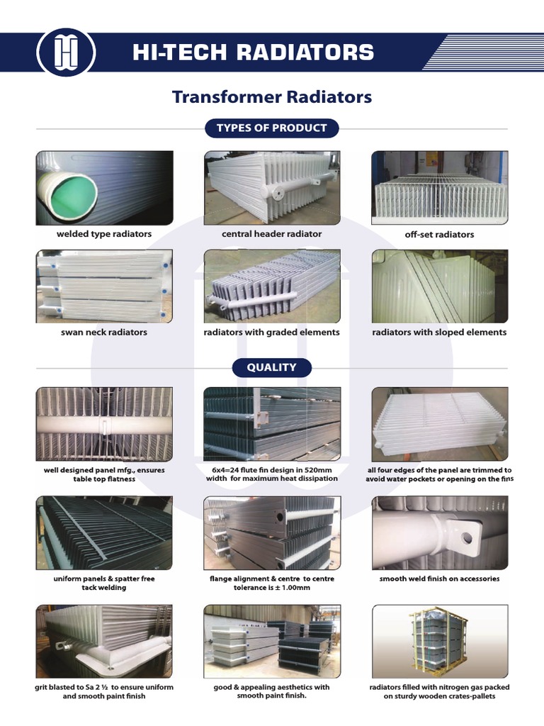 Hi Tech Radiator and Tanks Product Catalogue | PDF | Galvanization | Metals