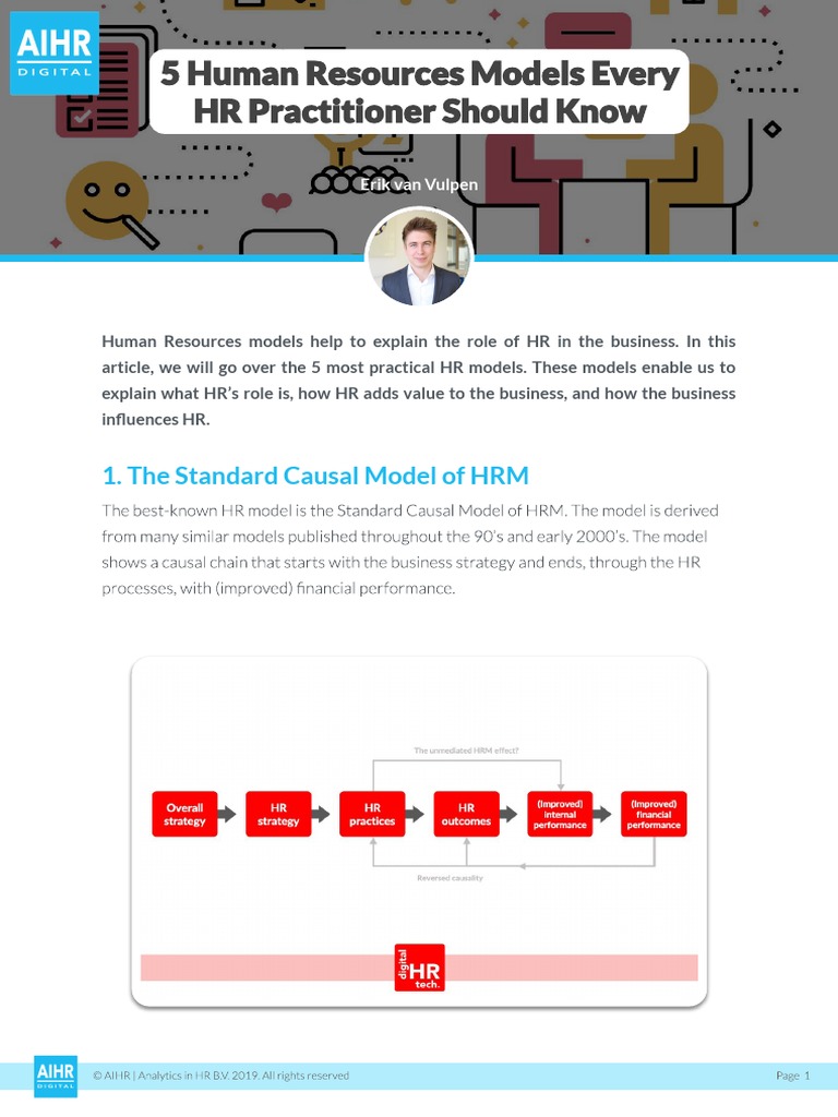 The Standard Causal Model of HRM: Erik Van Vulpen | PDF