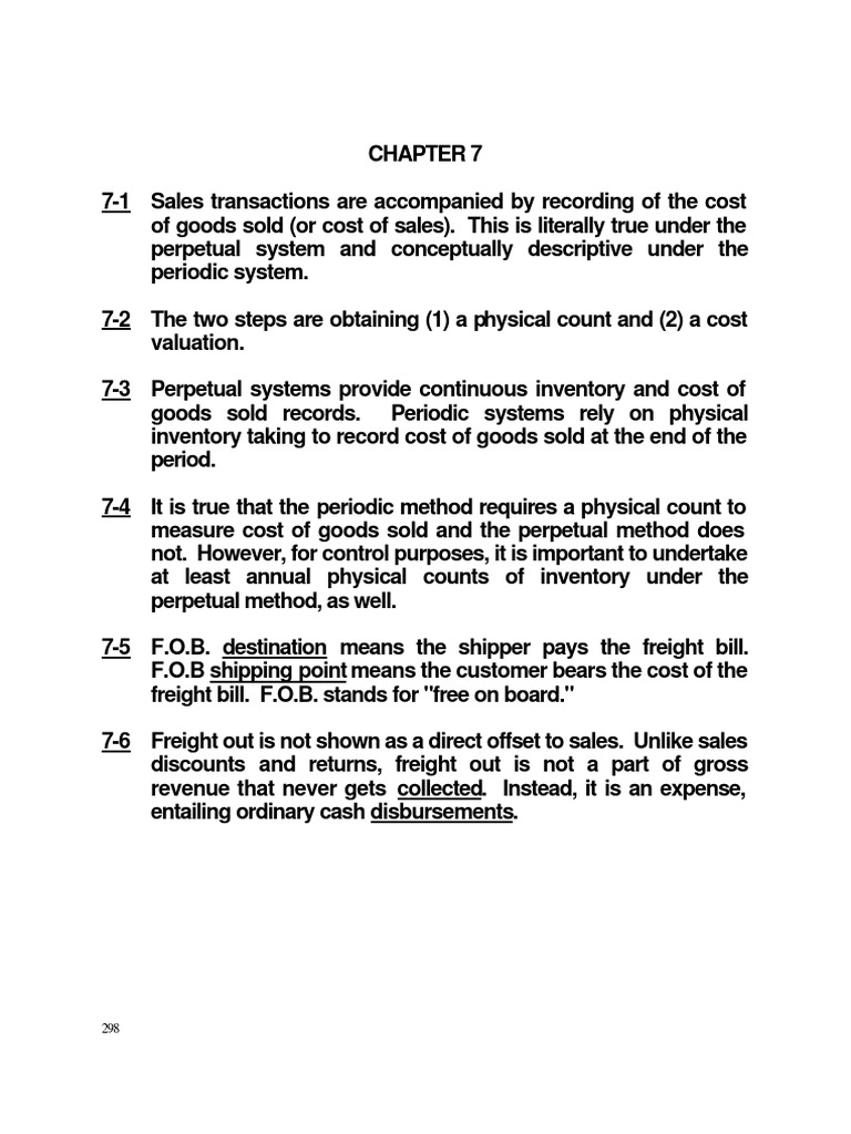 SM ch07 | PDF | Cost Of Goods Sold | Inventory