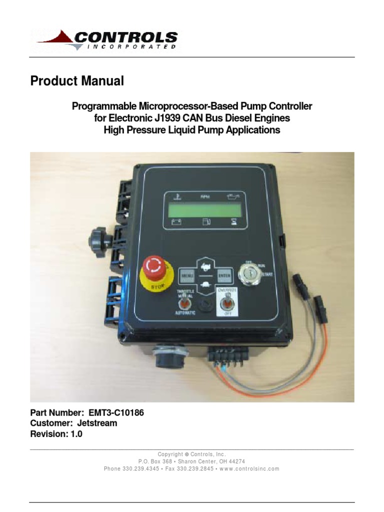 EMT3-C10186 Manual (Rev. 1) W E-Stop and Throttle Pot (71610) | PDF ...