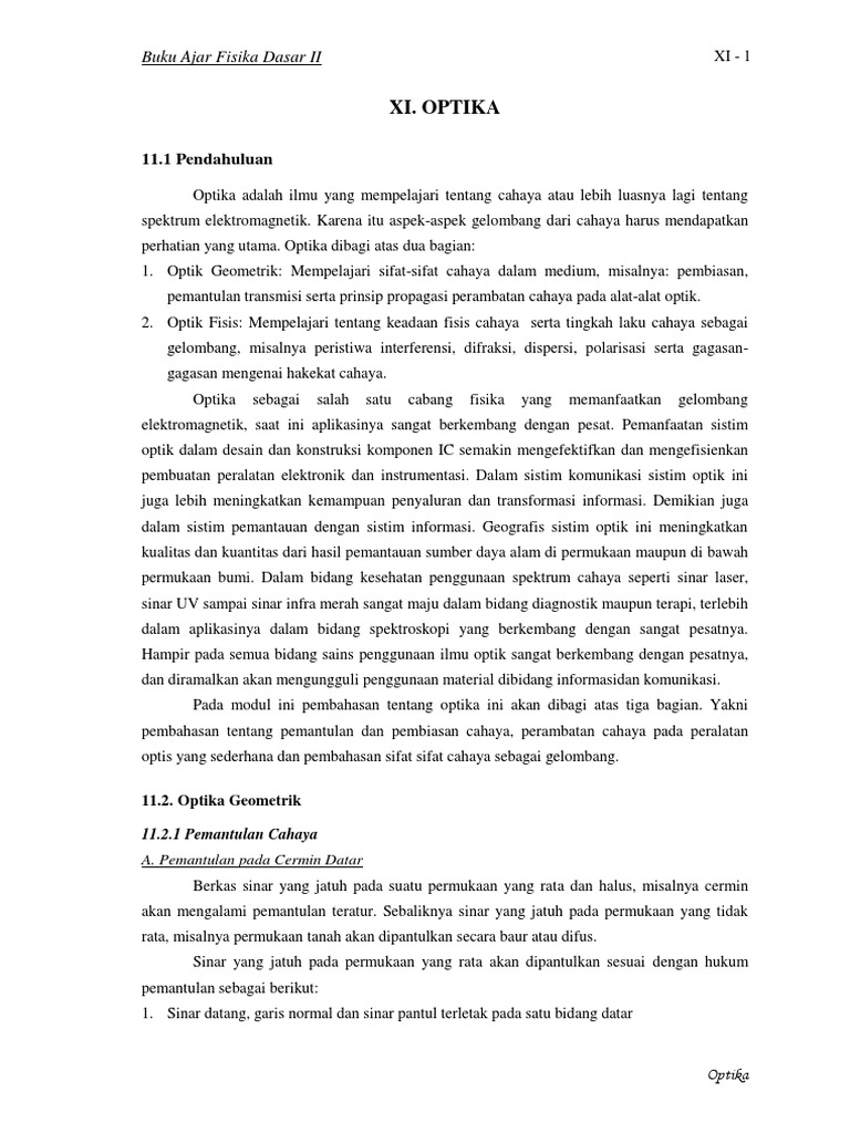 Buku Ajar Optika Fisika | PDF