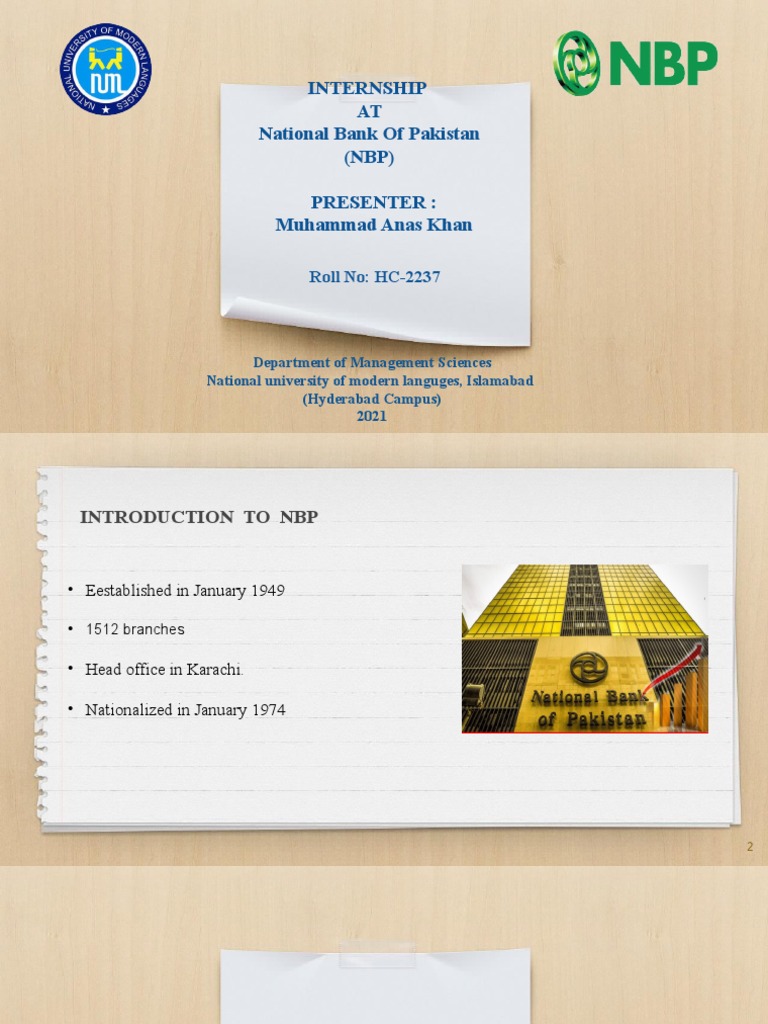 On National Bank of Pakistan | PDF | Banks | Pakistan