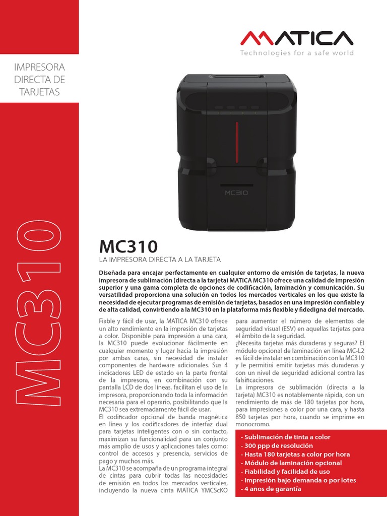 MC310 PD 2021 05 ESP A4 Standard | PDF | Impresora (Computación ...