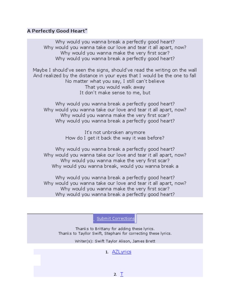 A Perfectly Good Heart | PDF