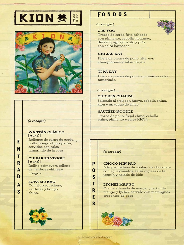 Kion - Menú Turístico 2021 - ESP ENG | Descargar gratis PDF | Carne ...