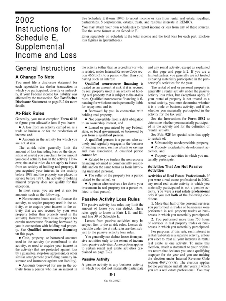 US Internal Revenue Service: I1040se - 2002 | PDF | S Corporation | Loans