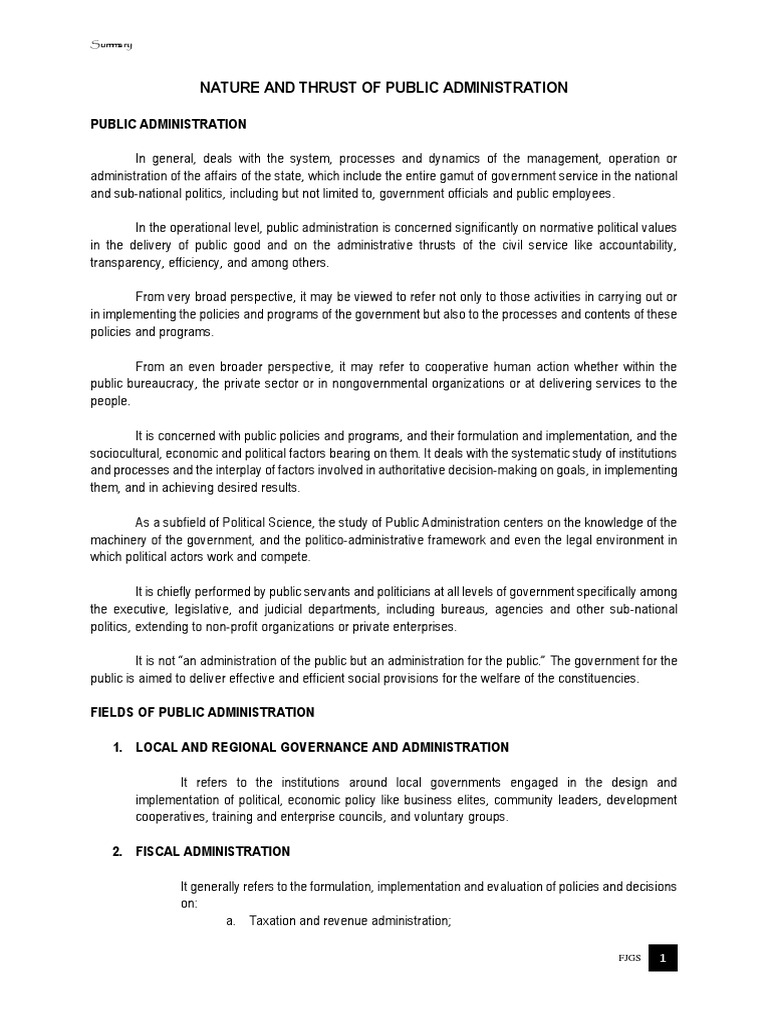 Overview of Public Administration in the Philippines | PDF | Public ...