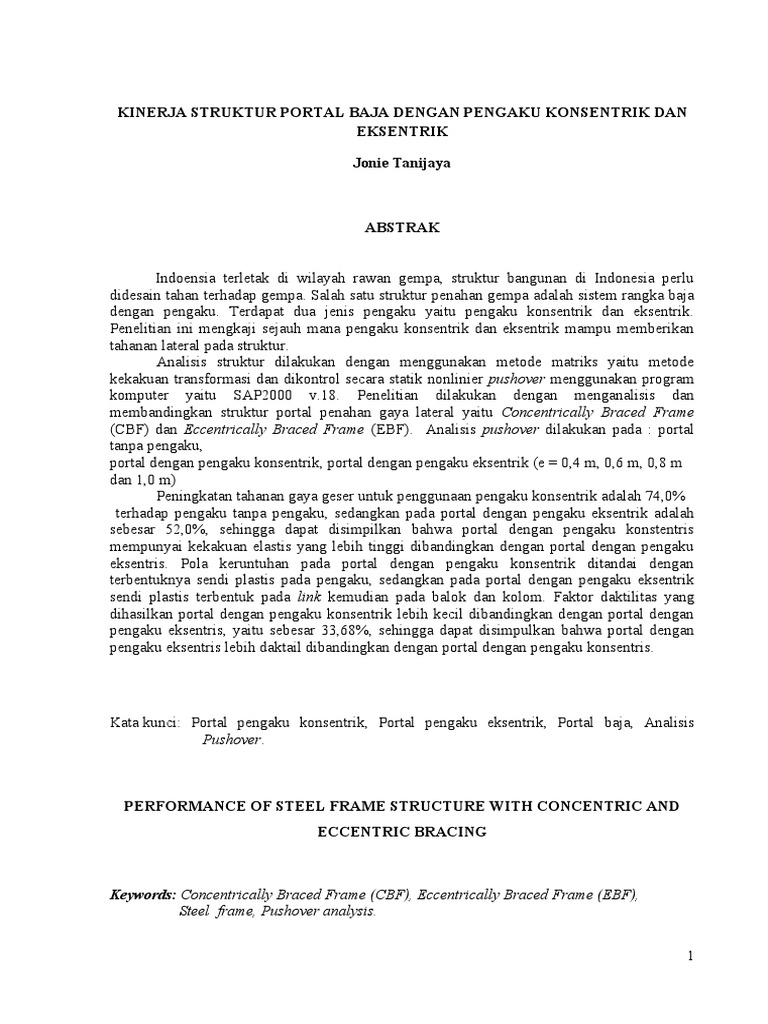 Kinerja Portal Baja: Pengaku Konsentrik vs Eksentrik | PDF | Sains ...
