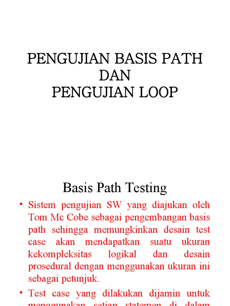 Pengujian White Box Dan Path Basis | PDF
