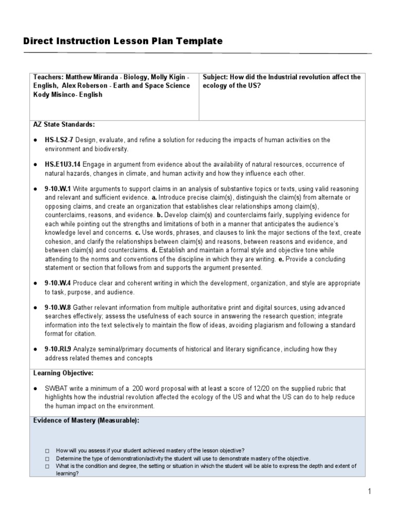 Cross-Curricular Lesson Plan 1 | PDF | Teachers | Lecture