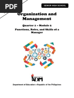 Organization and Management: Quarter 1 - Module 5 | PDF | Economic ...