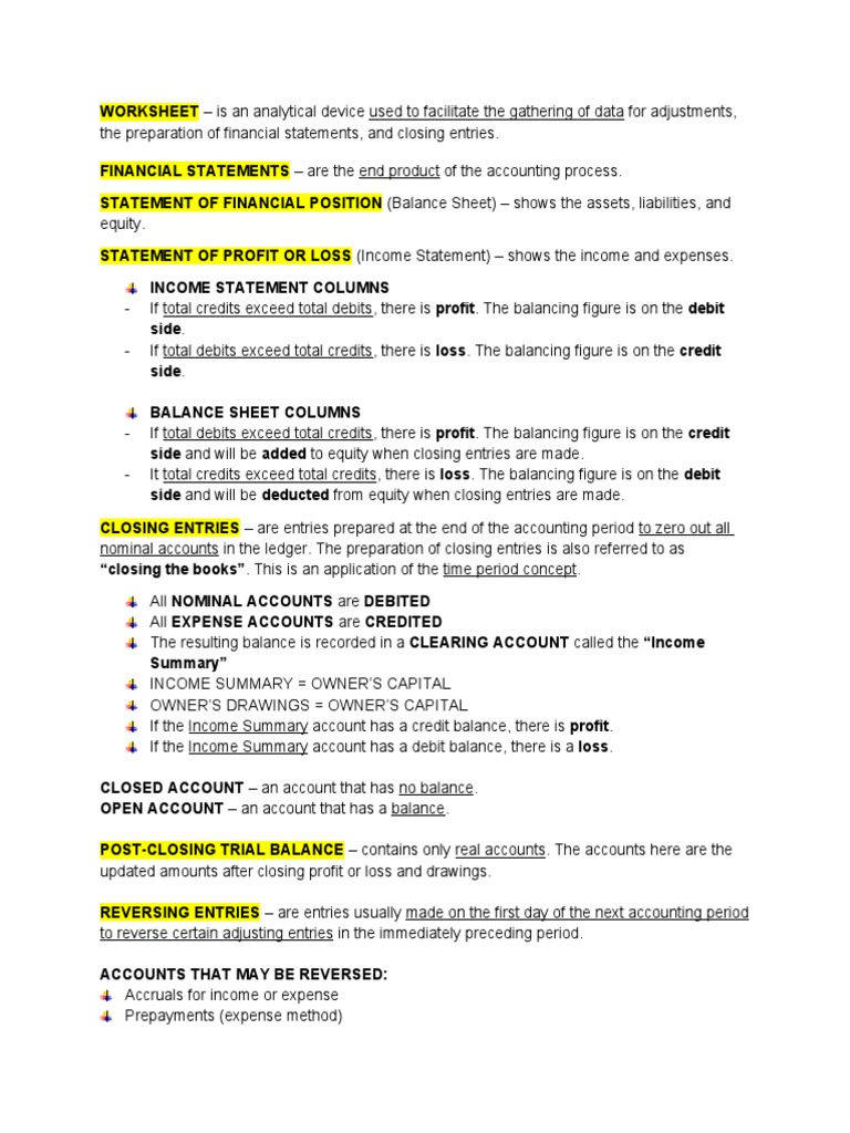 WORKSHEET | PDF | Debits And Credits | Balance Sheet