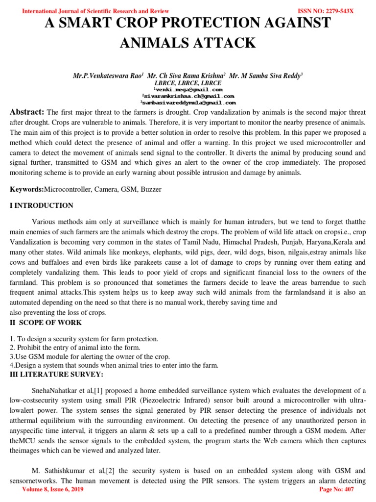 A Smart Crop Protection System Against Animal Attacks Using ...
