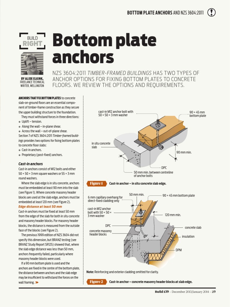 Build 139 29 Build Right Bottom Plate Anchors | PDF | Wall | Masonry