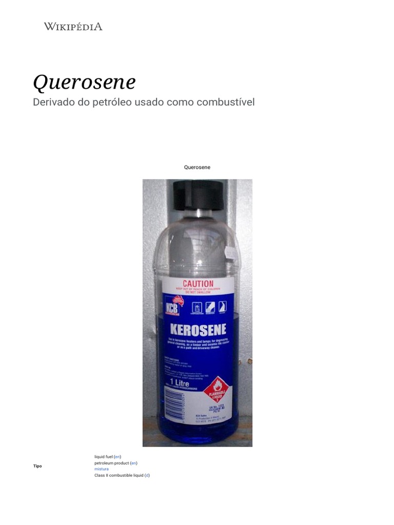 Querosene - Wikipédia, A Enciclopédia Livre | Download grátis PDF ...