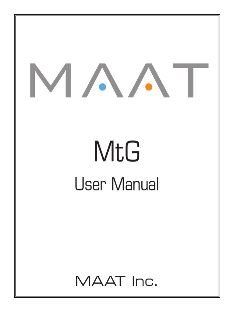 MAAT MTG User Manual | Descargar gratis PDF | Online And Offline ...